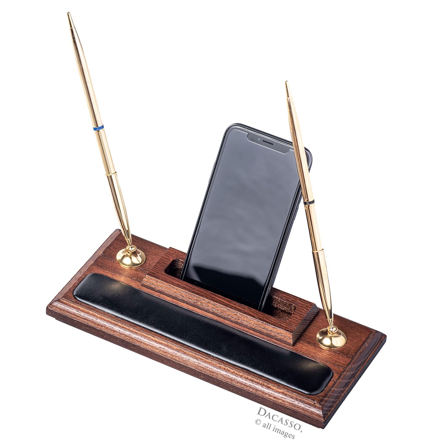 Walnut & Leather Cell Phone Holder Pen Stand | Michaels