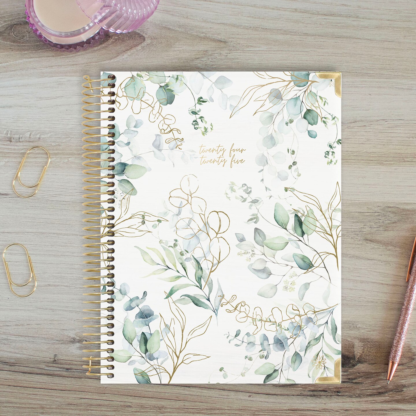 2024-25 Hard Cover Planner, 8.5” x 11”, White Eucalyptus | MakerPlace ...