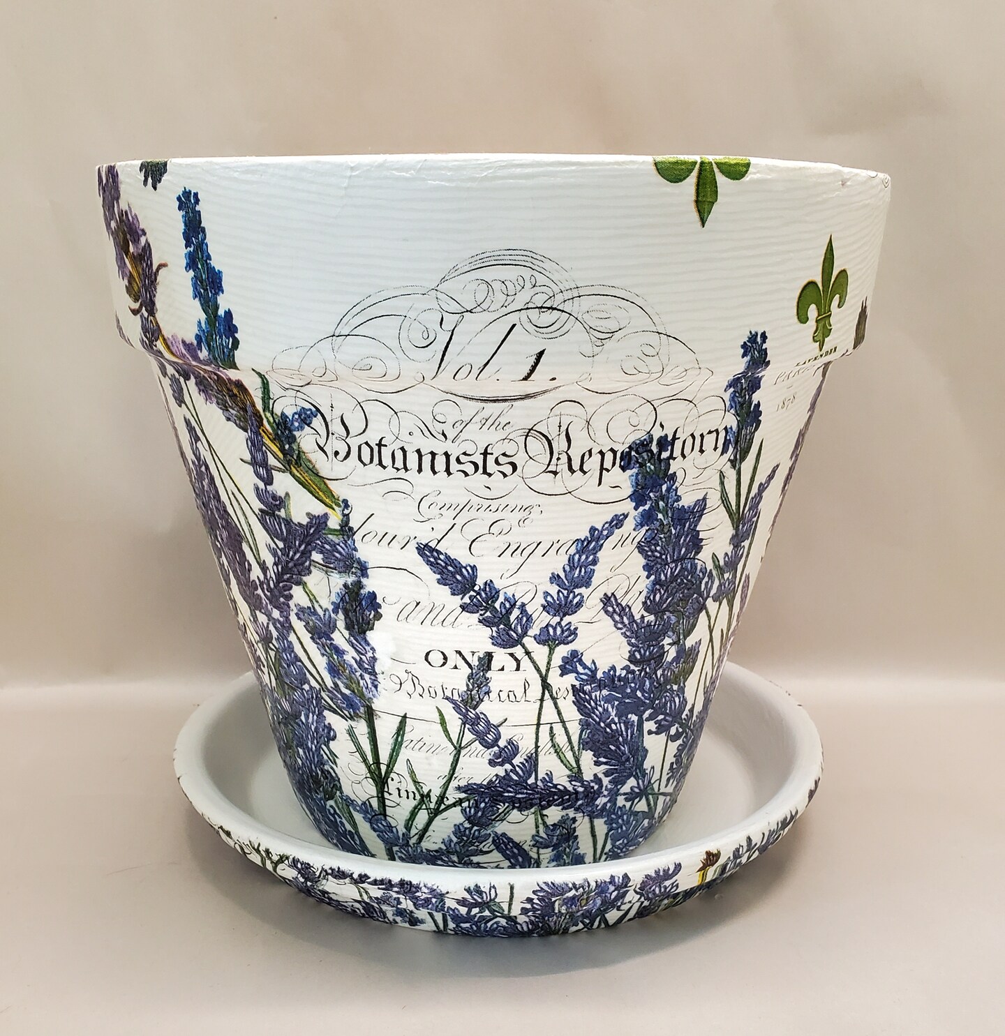 Handmade Decoupage Terra Cotta Indoor Flowerpot, Indoor Planter ...