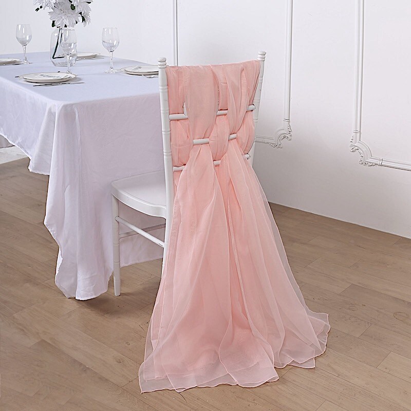 Extra Wide Premium Chiffon Chair Sashes Wedding Party Decor | Michaels