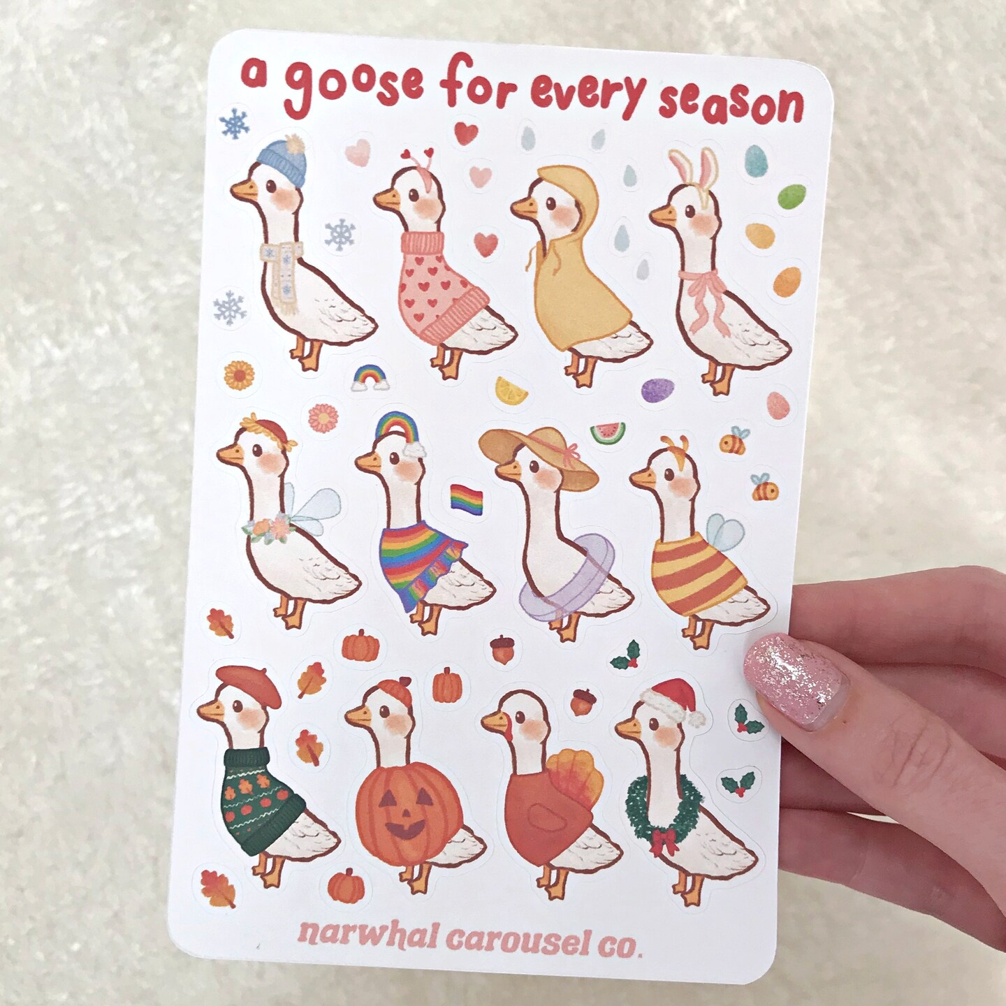 A Goose for Every Season Sticker Sheet | MakerPlace by Michaels