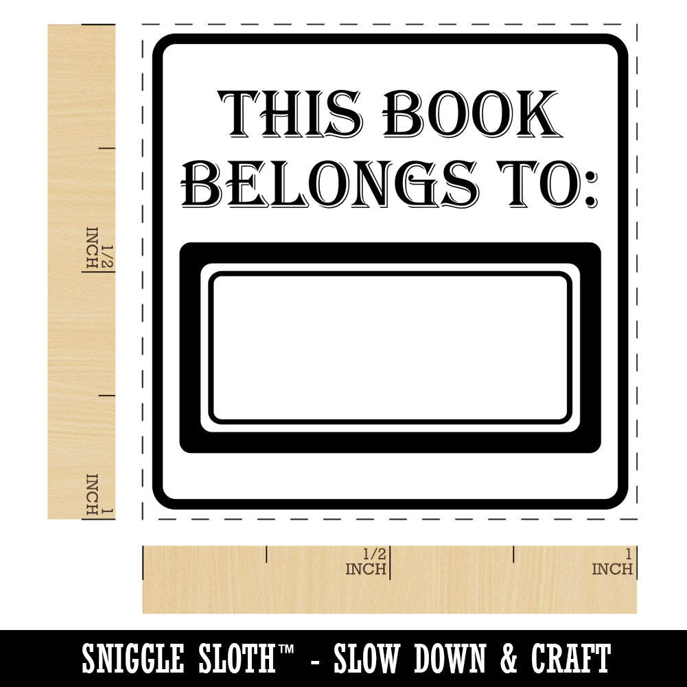 This Book Belongs to with Border Self-Inking Rubber Stamp Ink Stamper ...