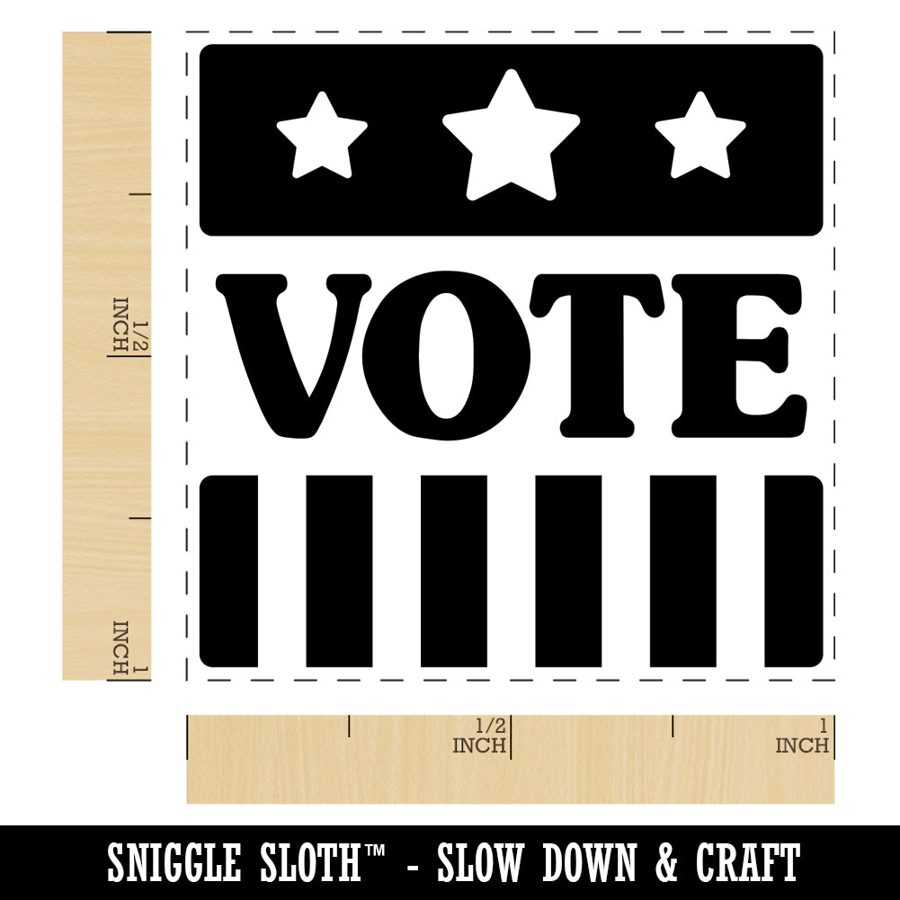 Vote Stars and Stripes Voting Patriotic Self-Inking Rubber Stamp Ink ...
