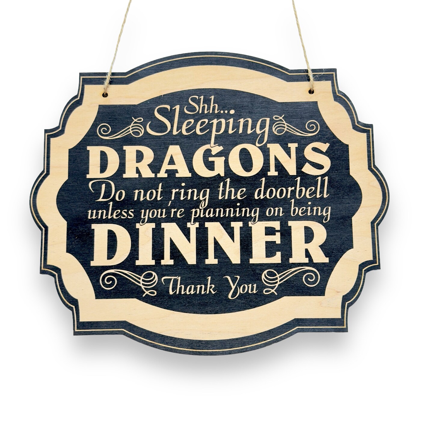Shhh Sleeping Dragons - Black Door Sign | Michaels