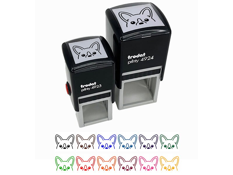 Peeking Corgi Dog Self-Inking Rubber Stamp Ink Stamper | Michaels