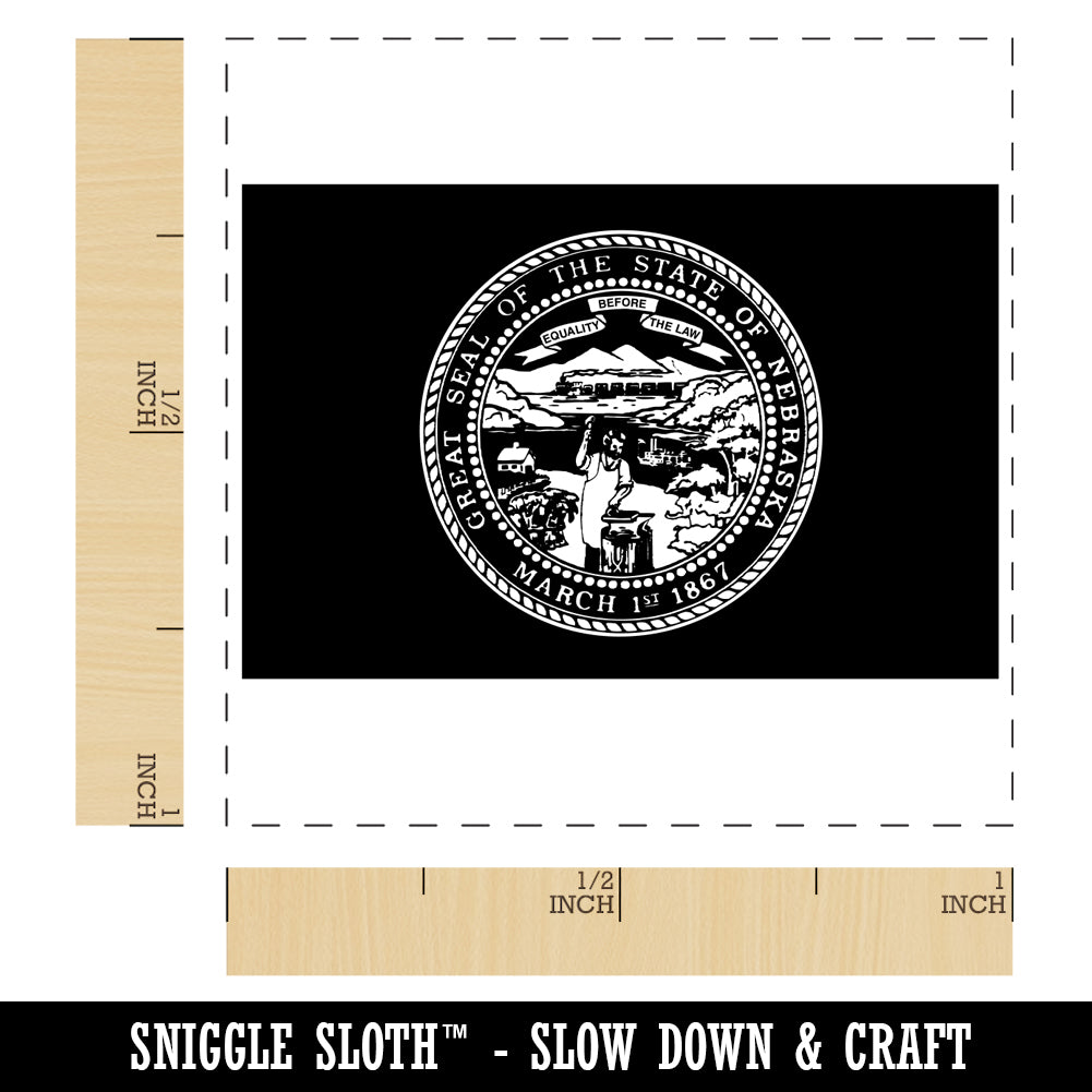 Nebraska State Flag Self-Inking Rubber Stamp Ink Stamper | Michaels