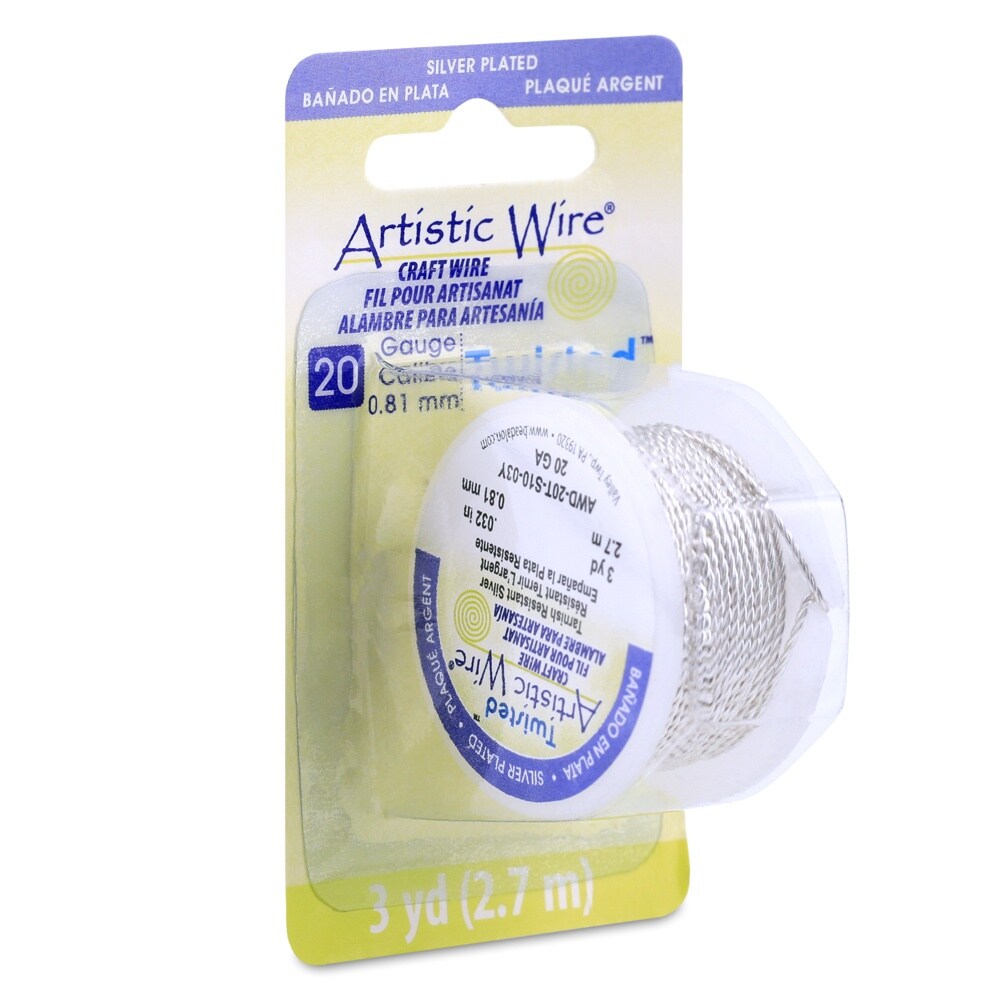 Artistic Wire Twisted 20 Gauge 3yd-Silver | Michaels