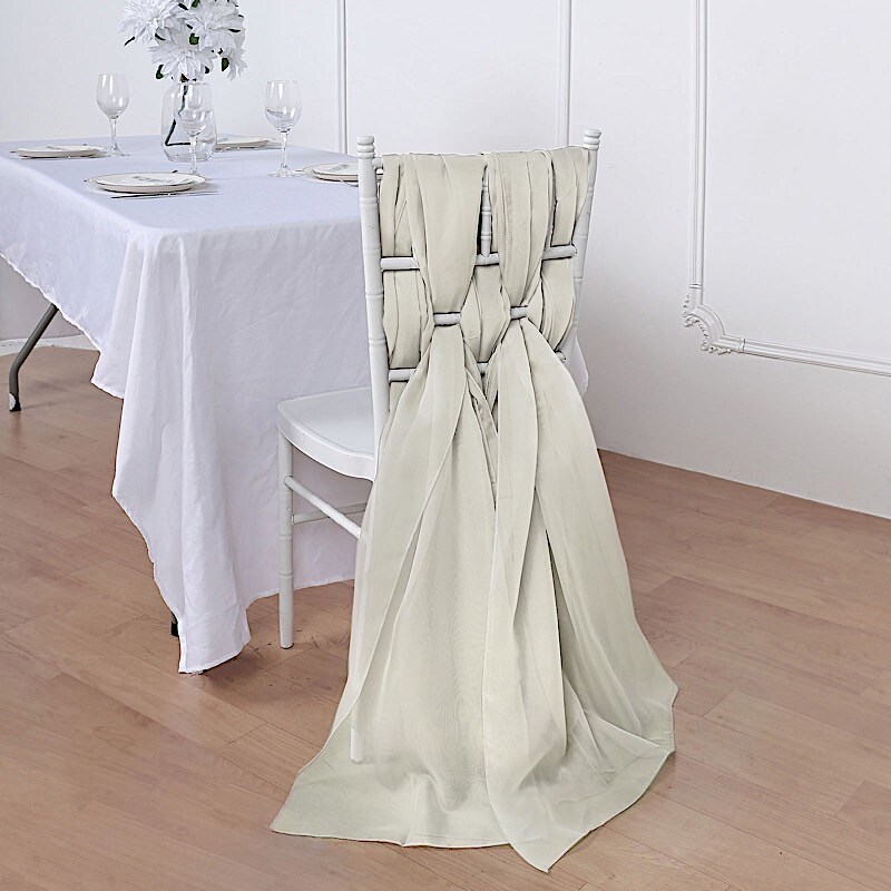 Extra Wide Premium Chiffon Chair Sashes Wedding Party Decor | Michaels