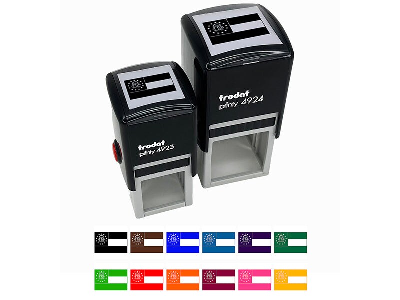 Georgia State Flag Self-Inking Rubber Stamp Ink Stamper | Michaels