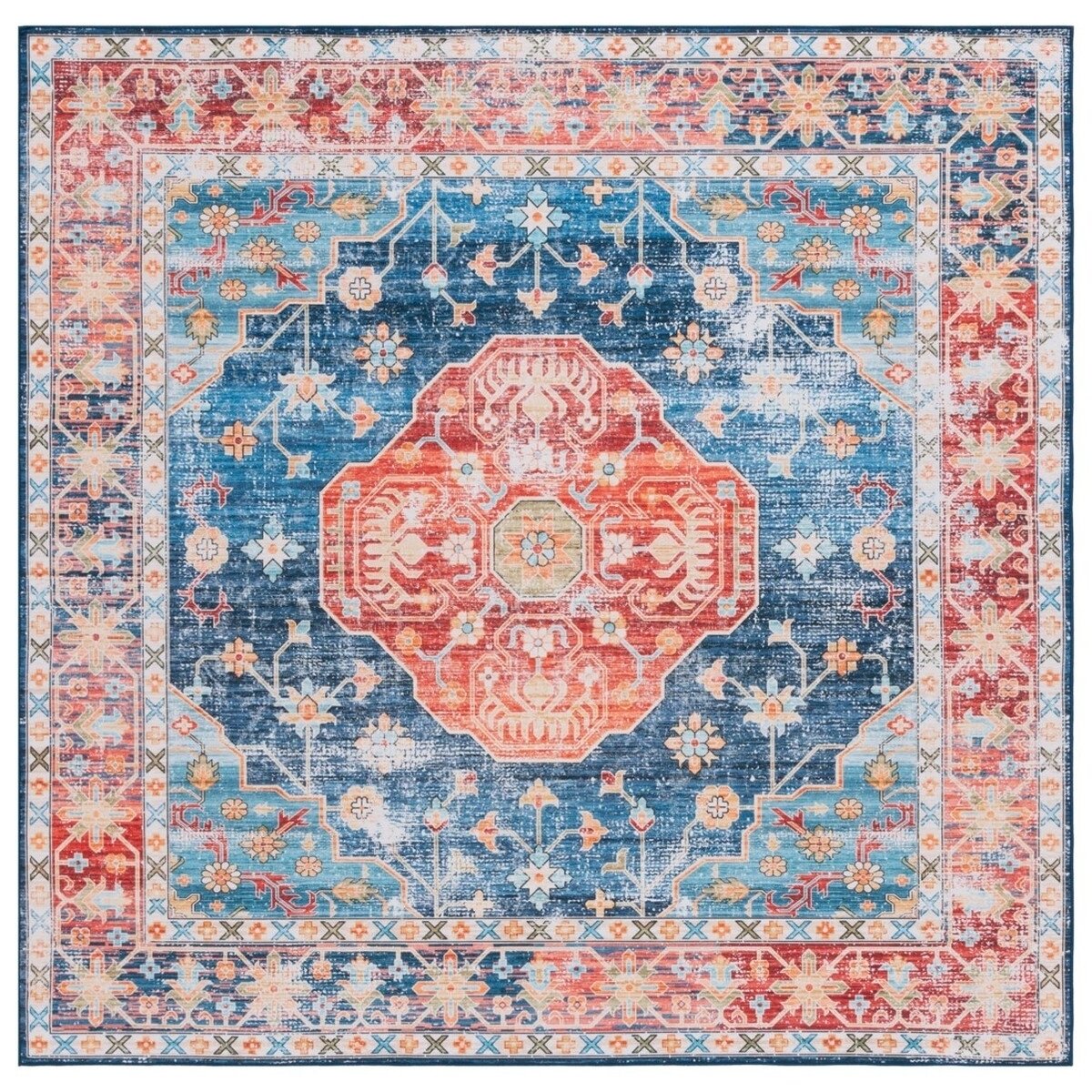 Safavieh TSN119P Tucson Rust / Blue | Michaels
