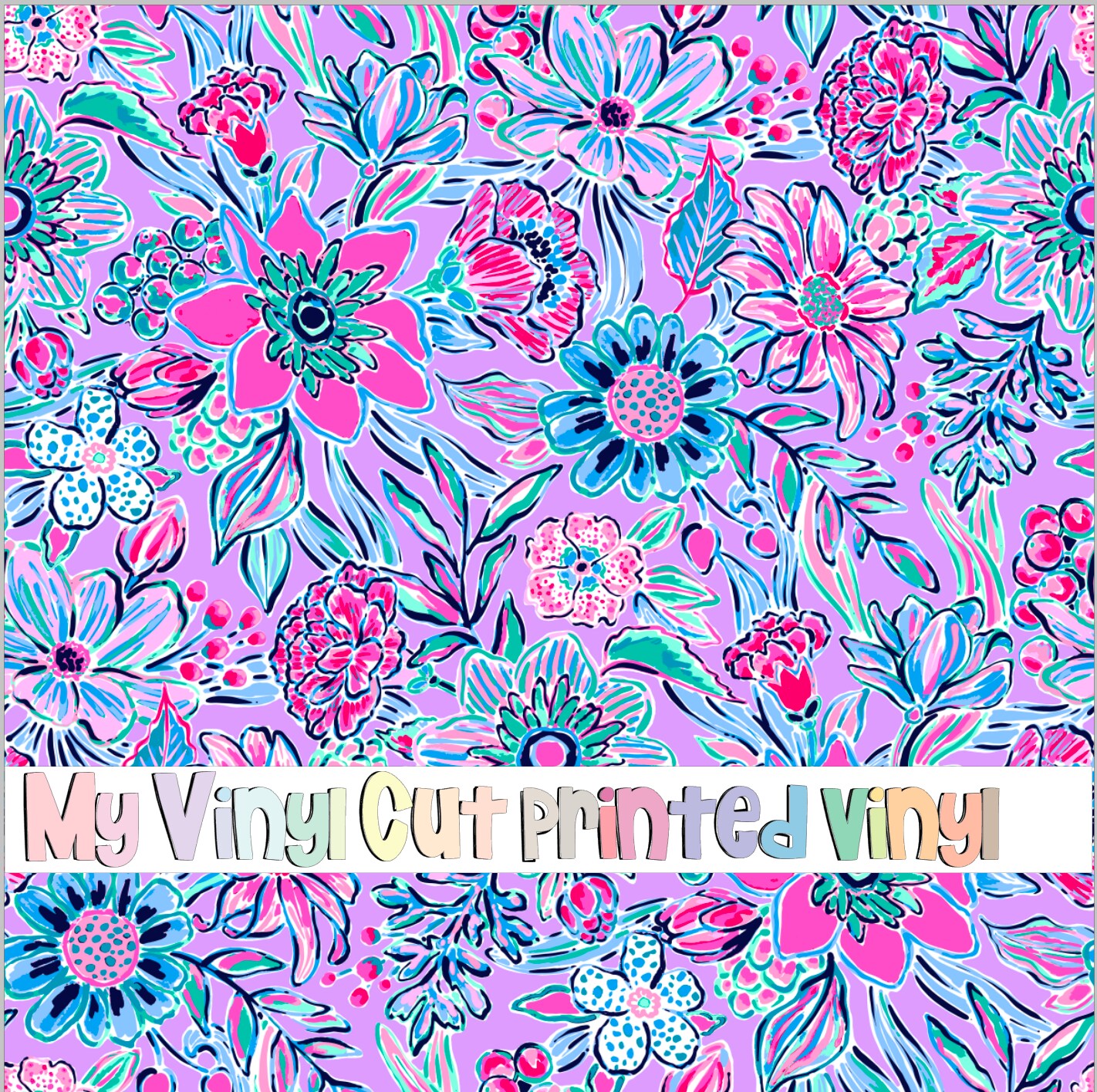 12 x 12 inch Sheet of Printed Vinyl or HTV in the Flower Bomb B Pattern ...