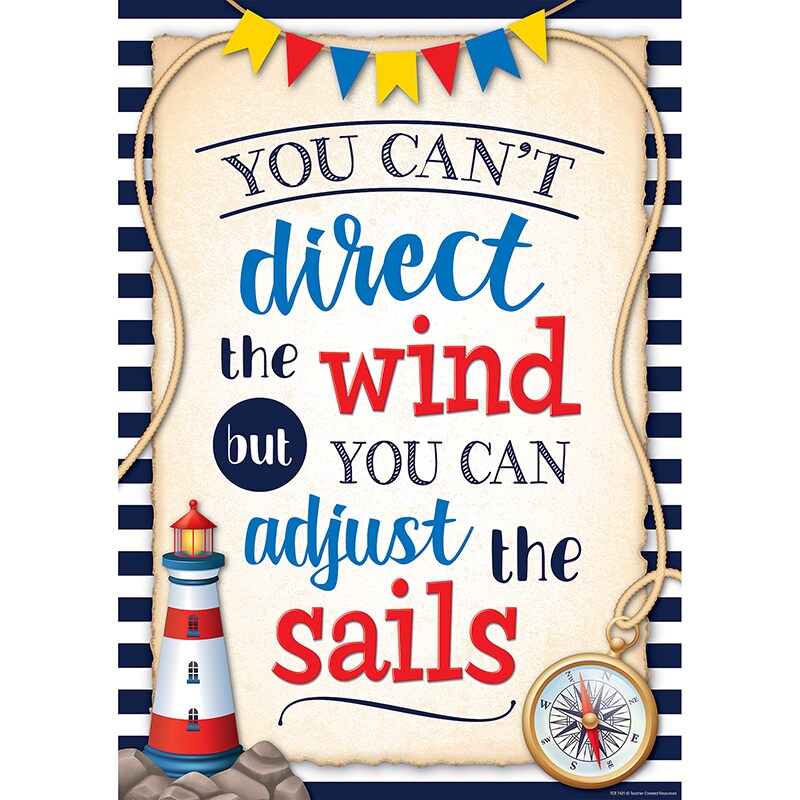 You Can't Direct the Wind but You Can Adjust the Sails Positive Poster ...