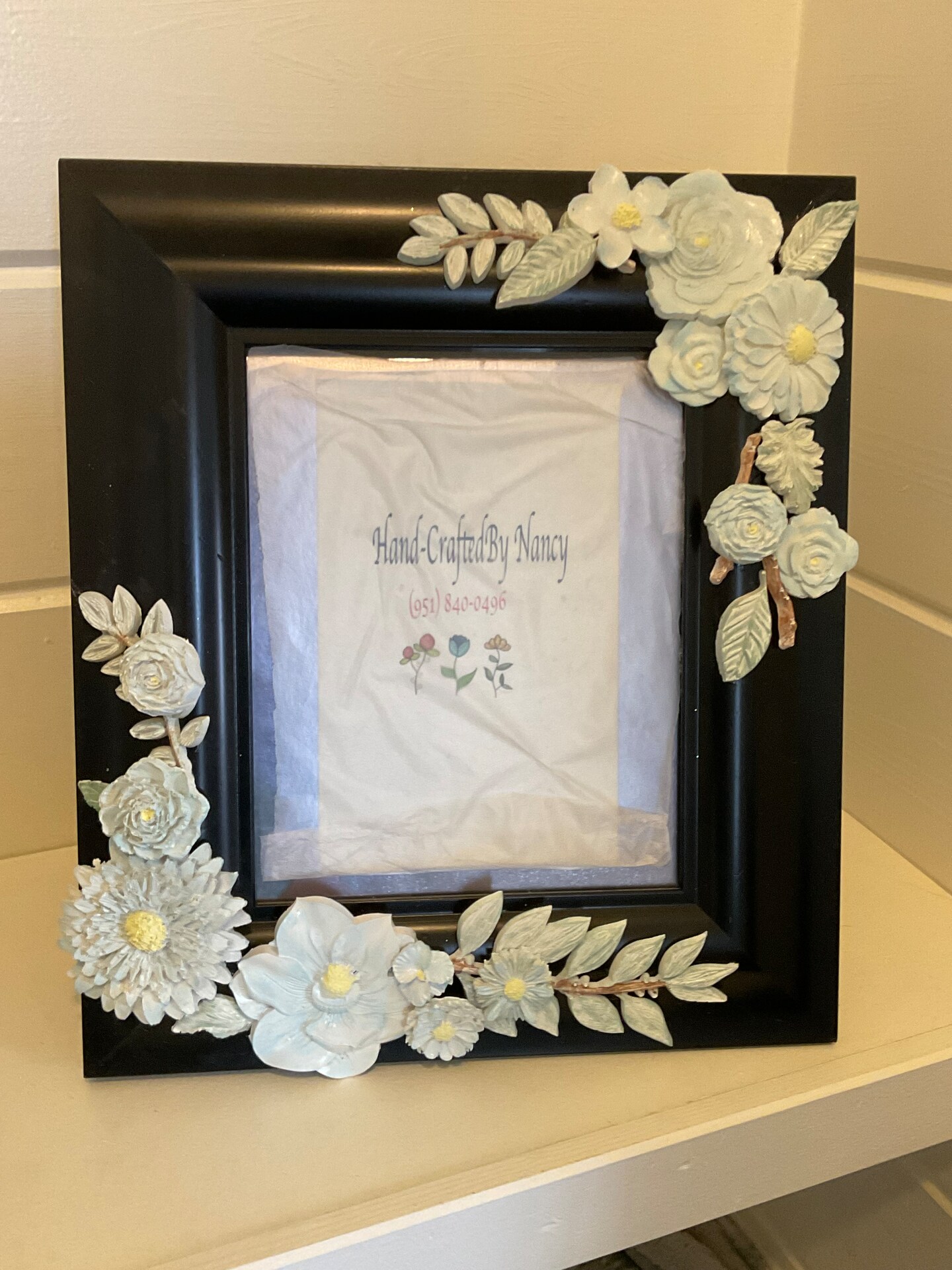 Large Black Picture Frame with Resin Flowers | MakerPlace by Michaels