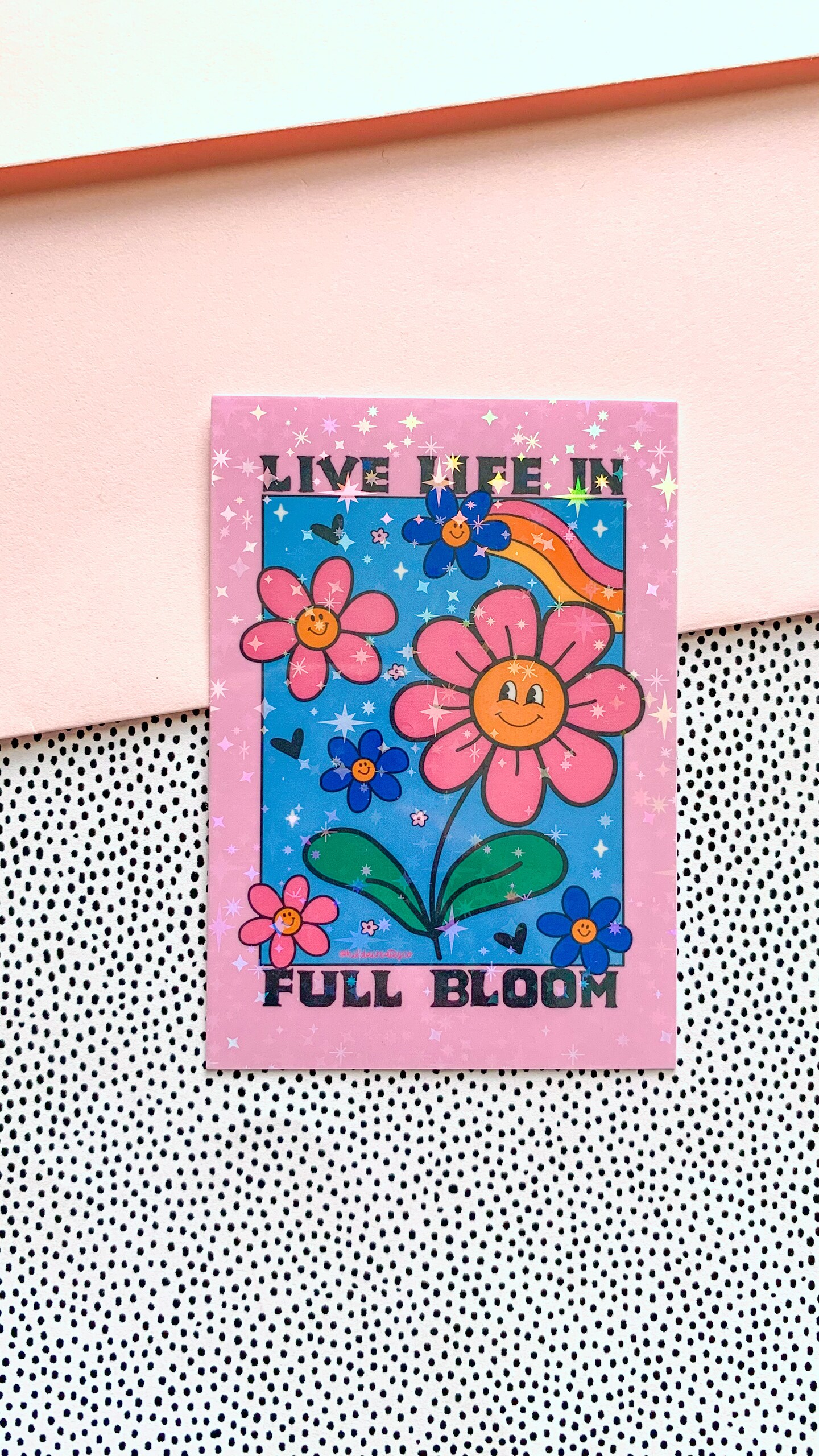 Set of 4 Stickers - Live life in full bloom sticker -Pretty stickers ...