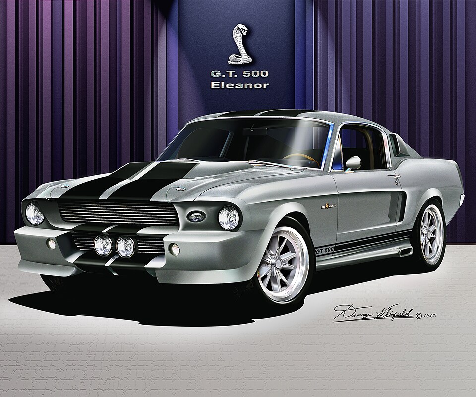 1968 Shelby Mustang GT 500 Eleanor | Car Art Prints by Danny Whitfield ...