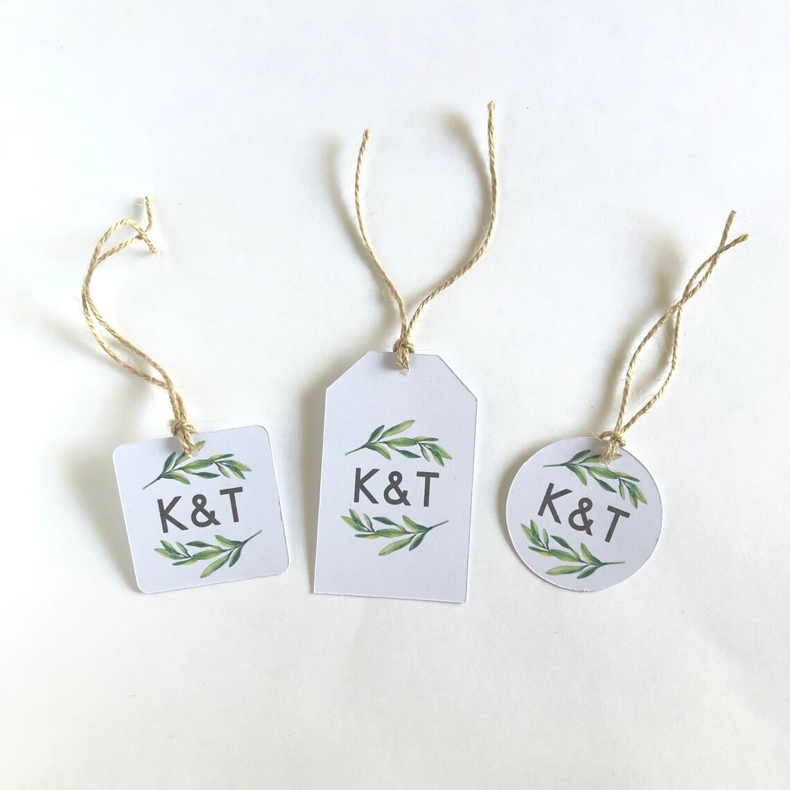 Newlywed Initials Monogram Wedding favor gift tag personalized gift tag ...