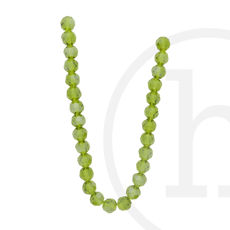 Glass Beads Faceted Round Olive Luster | Michaels
