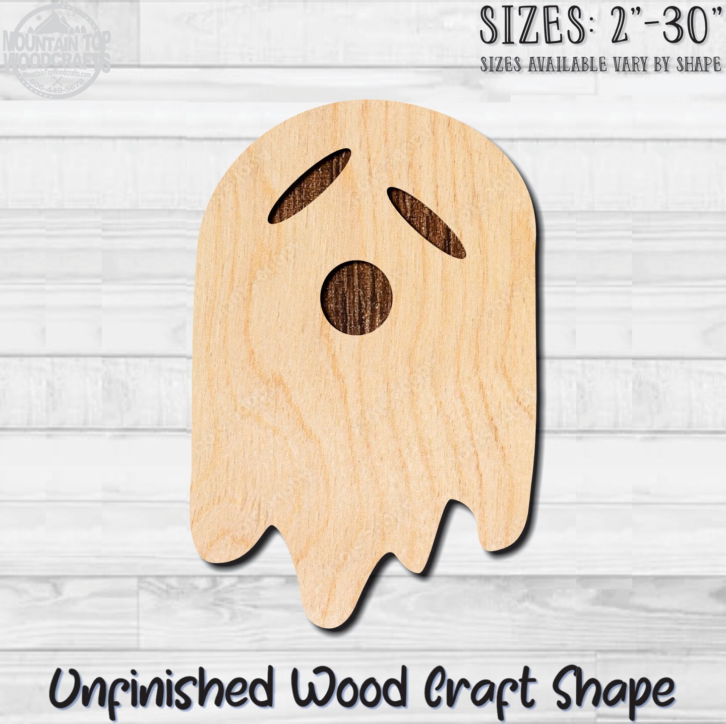 Ghost 3 Halloween Unfinished Wood Shape Blank Laser Engraved Cutout ...