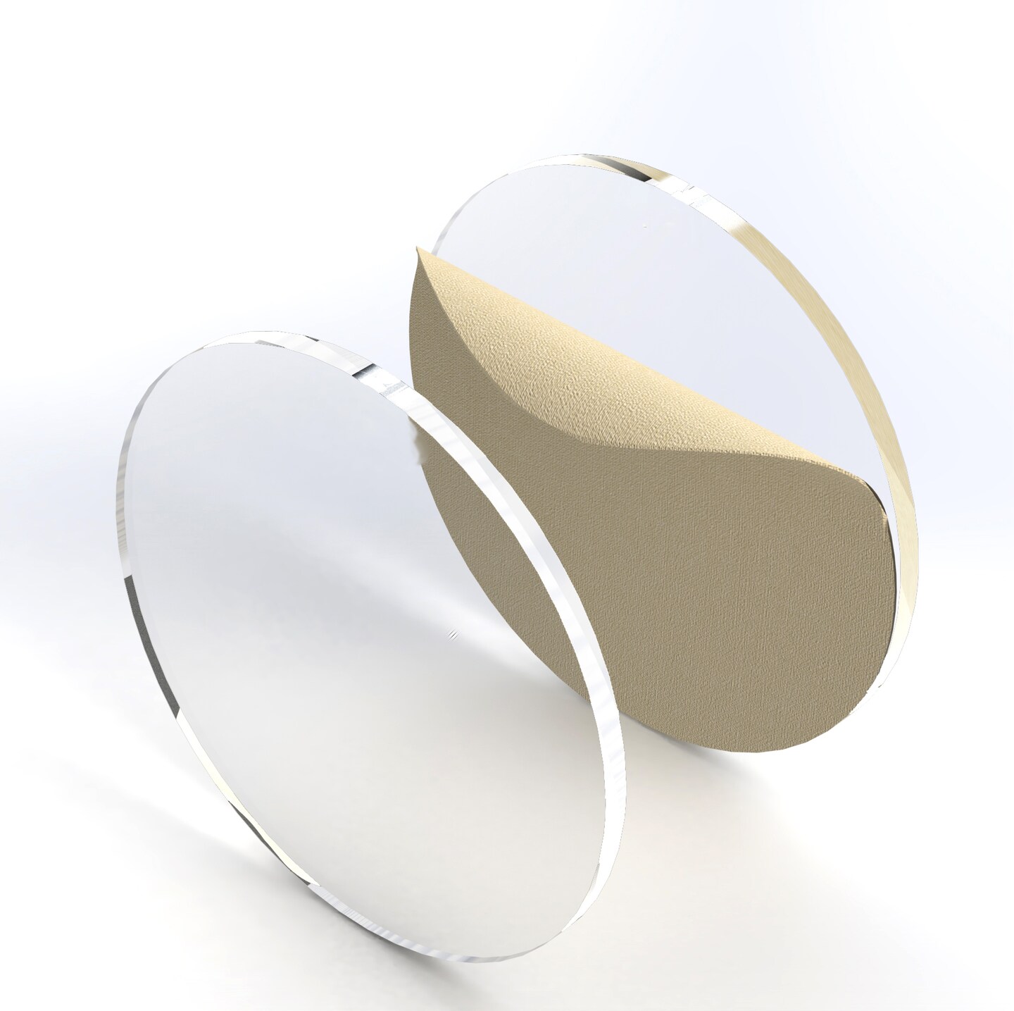 25 Clear Acrylic CIRCLE Blanks ( Select size ) 1,8" Thick - laser cut ...