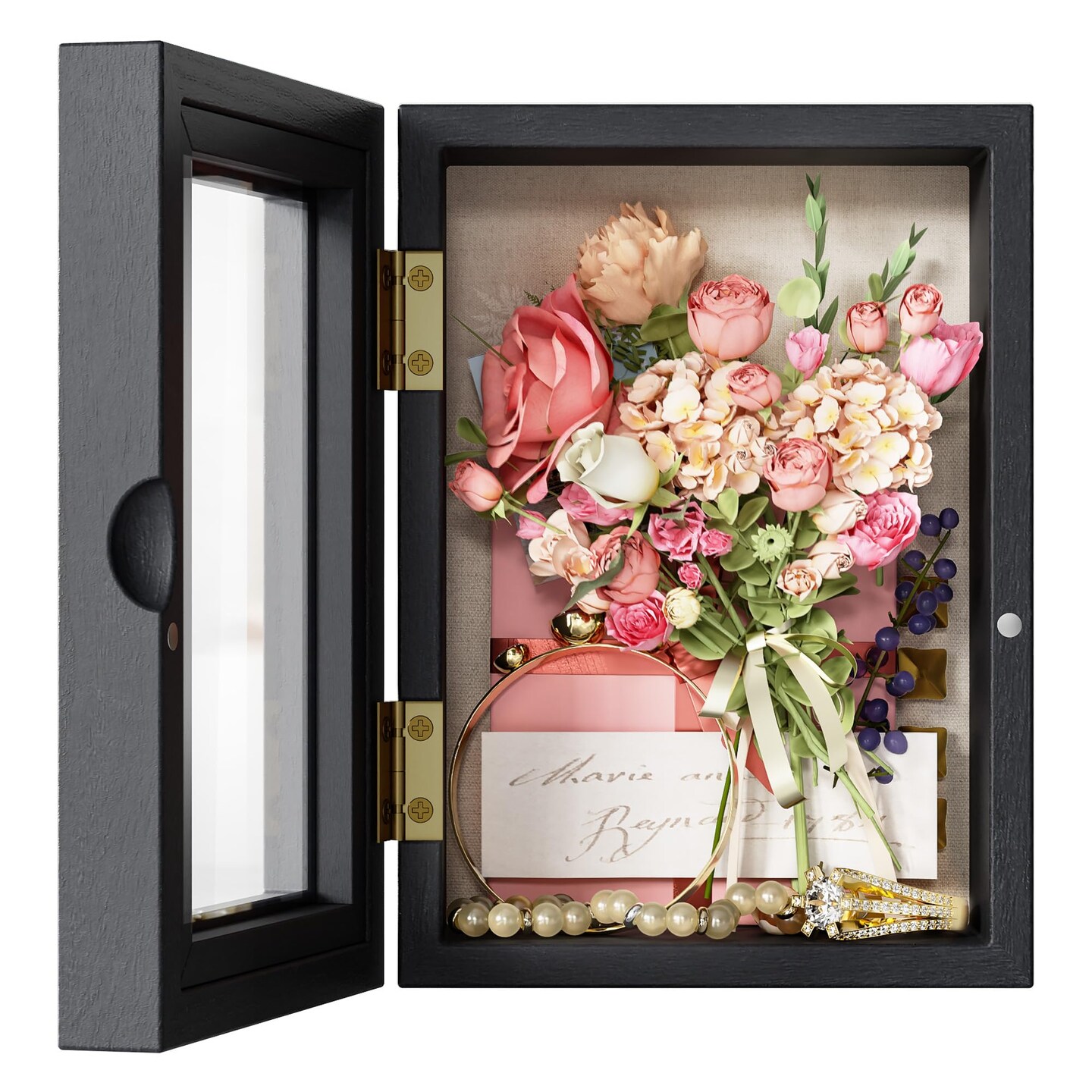 SZQINJI Shadow Box Frame 5x7, Small Shadow Boxes Display Cases Memory ...