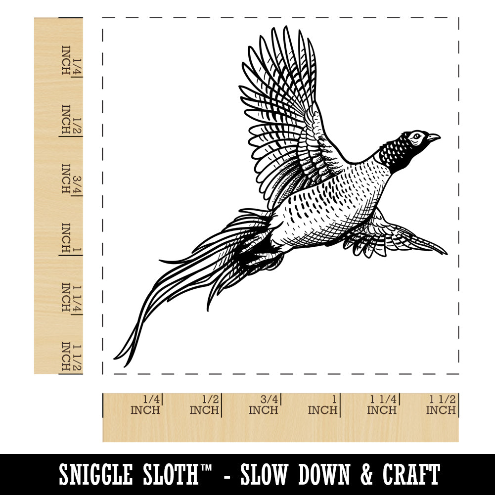 Pheasant Flying Self-Inking Rubber Stamp Ink Stamper | Michaels