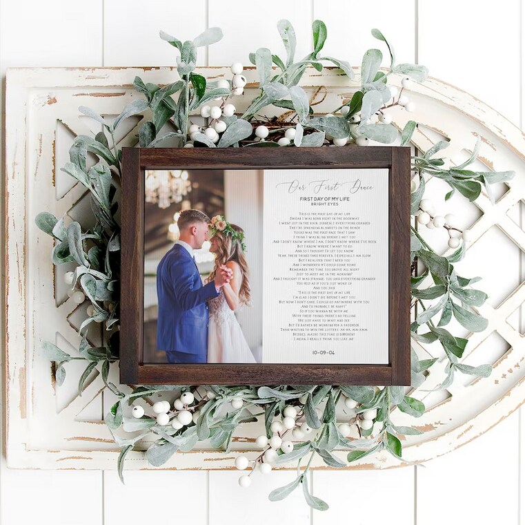 Our First Dance — Custom Framed Print on Canvas, Size and Stain Color ...