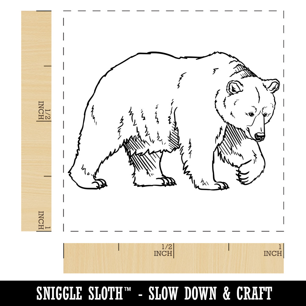 Curious Grizzly Bear Self-Inking Rubber Stamp Ink Stamper | Michaels