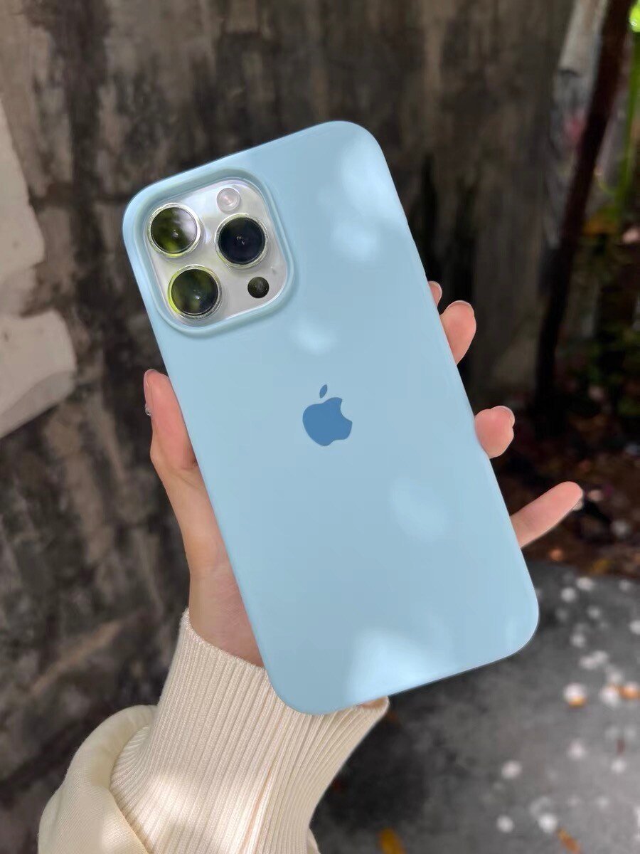 Capri Blue Custom Color Silicone Phone Case for iPhone 15, 14 Pro, 14 ...