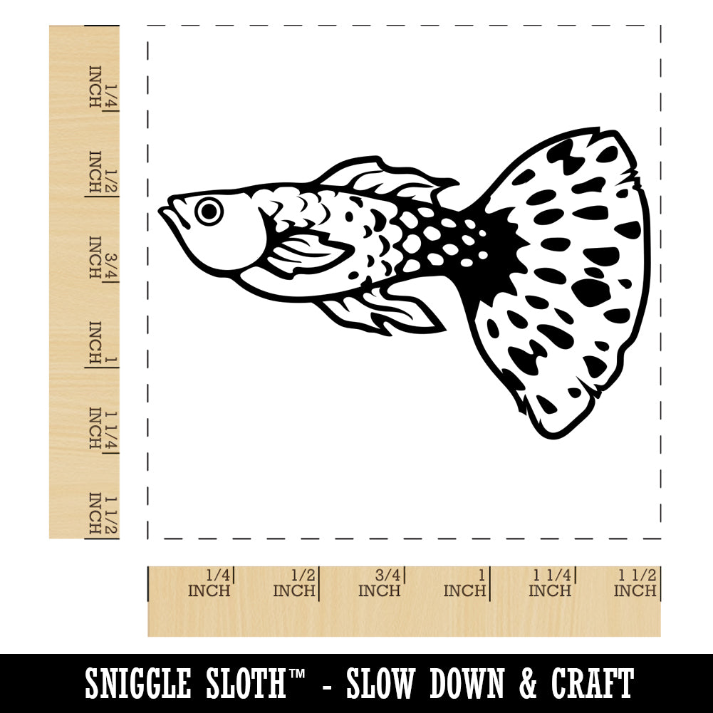 Spotted Guppy Fish Self-Inking Rubber Stamp Ink Stamper | Michaels