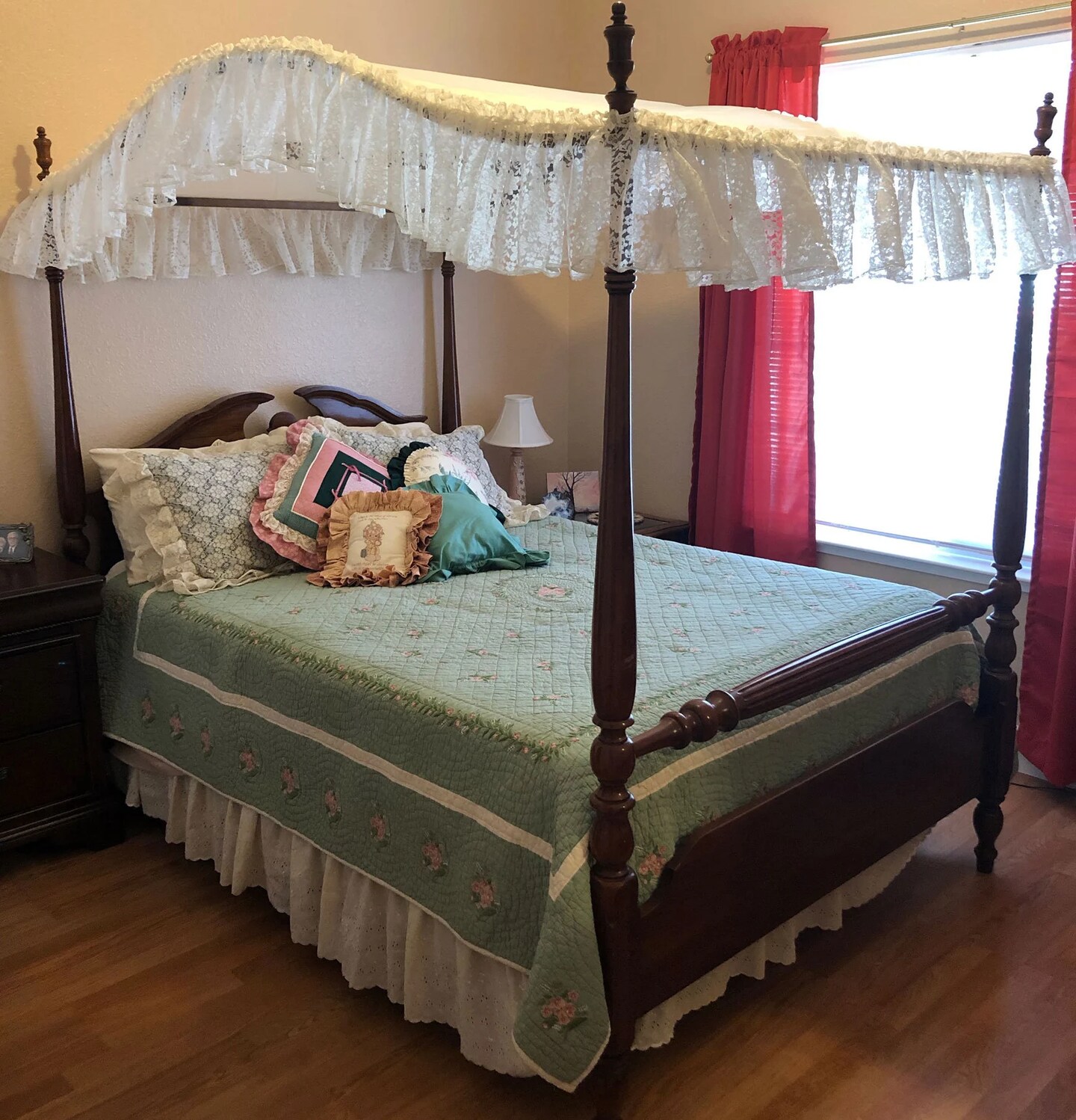 Lace Canopy Top For The Bed In Flat or Arch crown Styles In White or Off White MakerPlace by Michaels