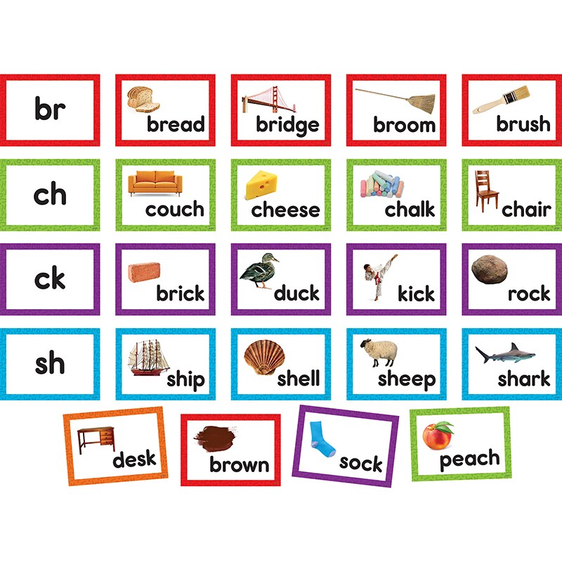 Consonant Blends & Digraphs Pocket Chart Cards, 2 Sets | Michaels