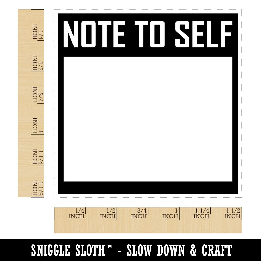Bold Note to Self Blank Journaling Self-Inking Rubber Stamp Ink Stamper ...