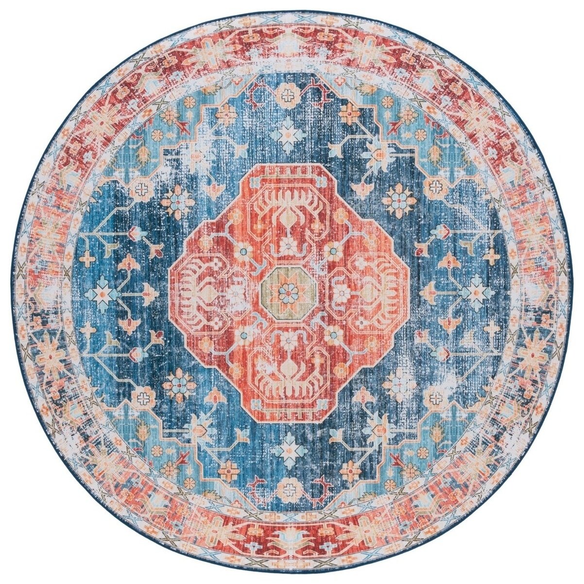 Safavieh TSN119P Tucson Rust / Blue | Michaels