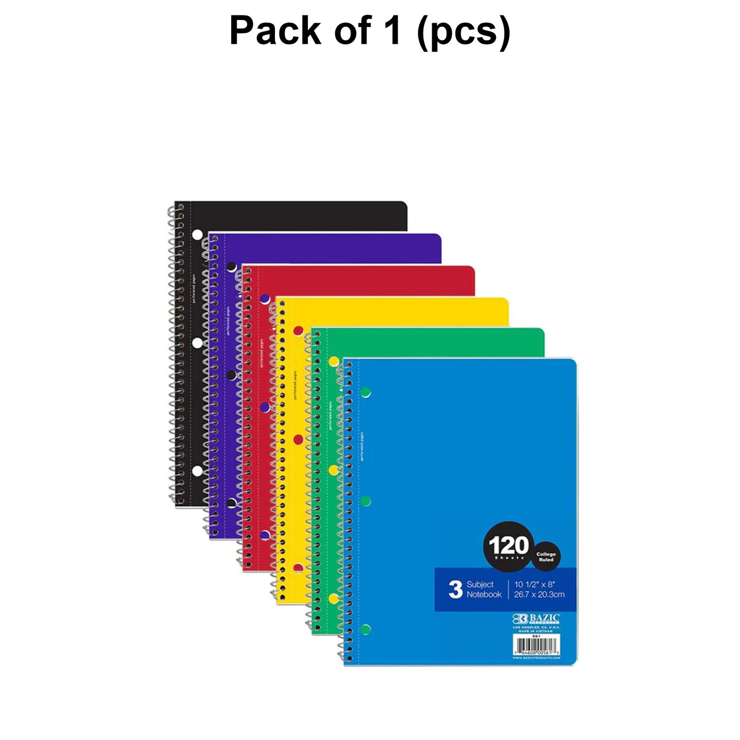 Notebook Spiral C/R 3-Subject 120 Ct | MINA® | Michaels