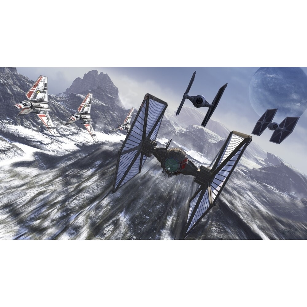 Star Wars Tie Fighters On Patrol Over An Artic Landscape Poster Print ...