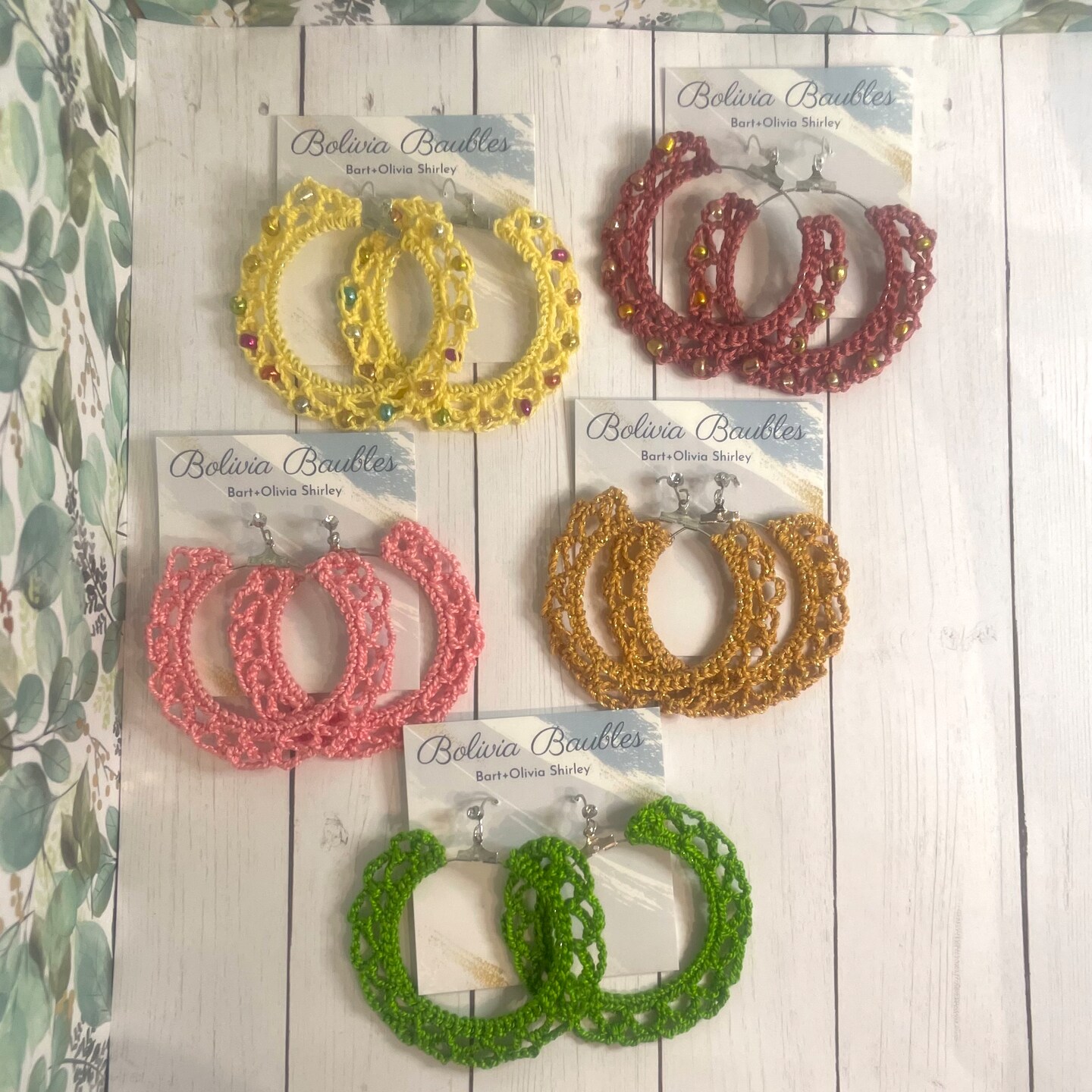 “Zoë” handmade crochet hoop earrings | MakerPlace by Michaels