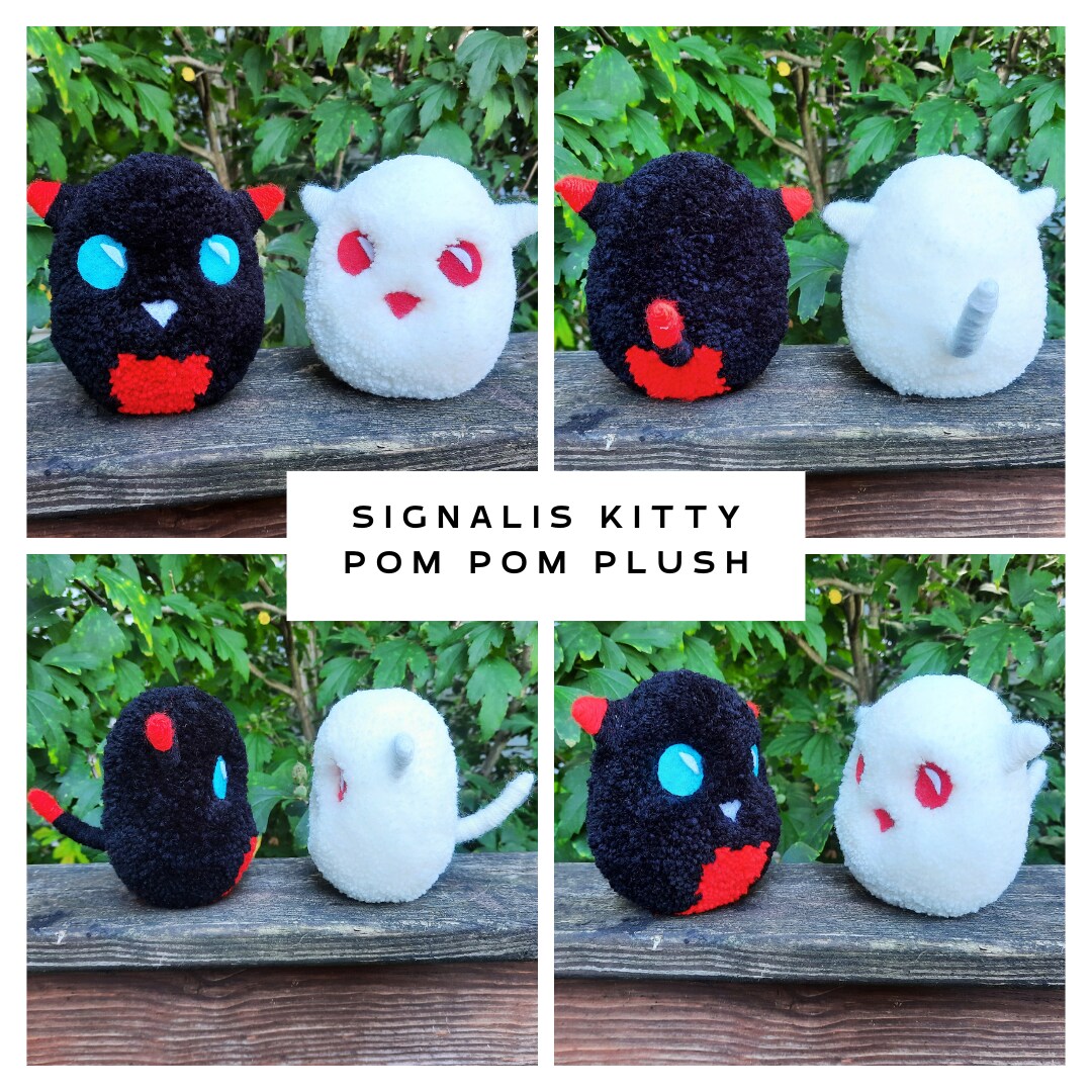 Signalis Ariane and Elster Kitty Pommallow (Squishmallow-Inspired Pom ...
