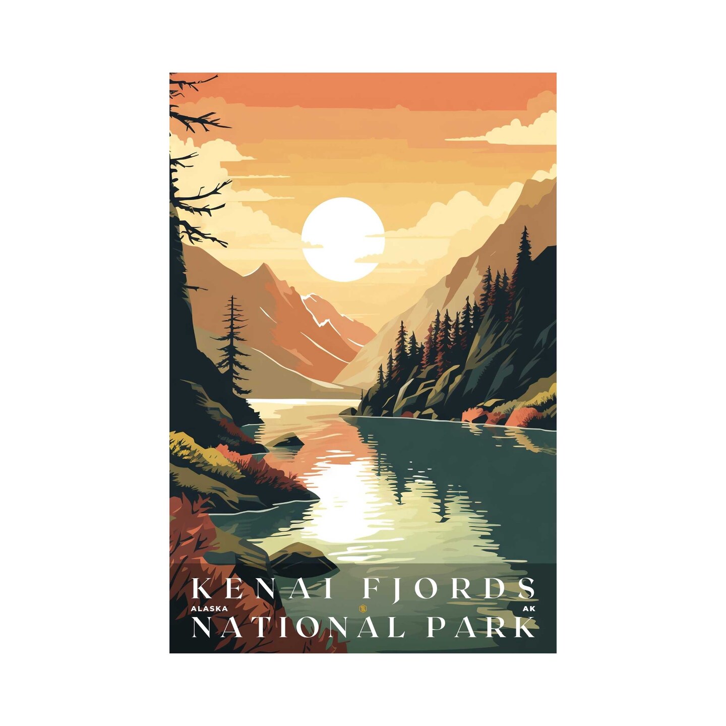 Kenai Fjords National Park Poster, Travel Art, Office Poster, Home ...