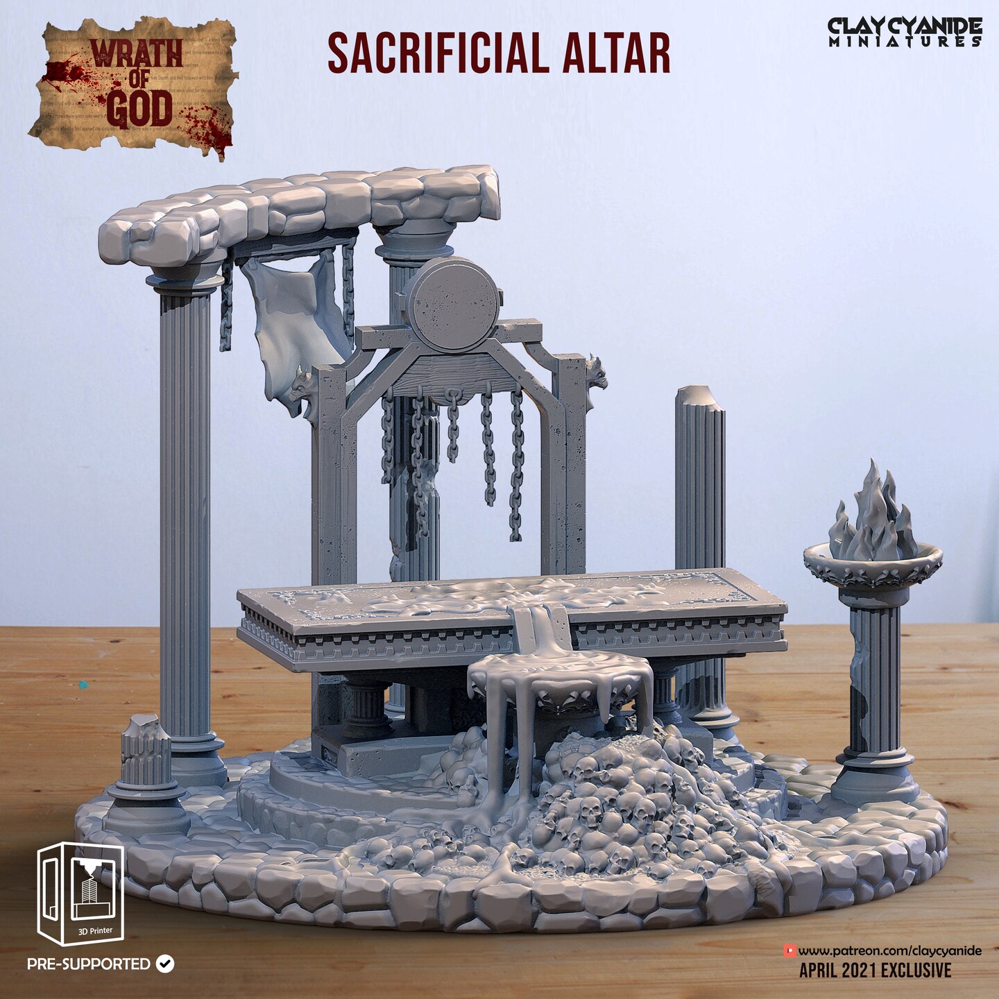 Sacrificial Altar - scatter terrain from Clay Cyanide Studio. Total ...