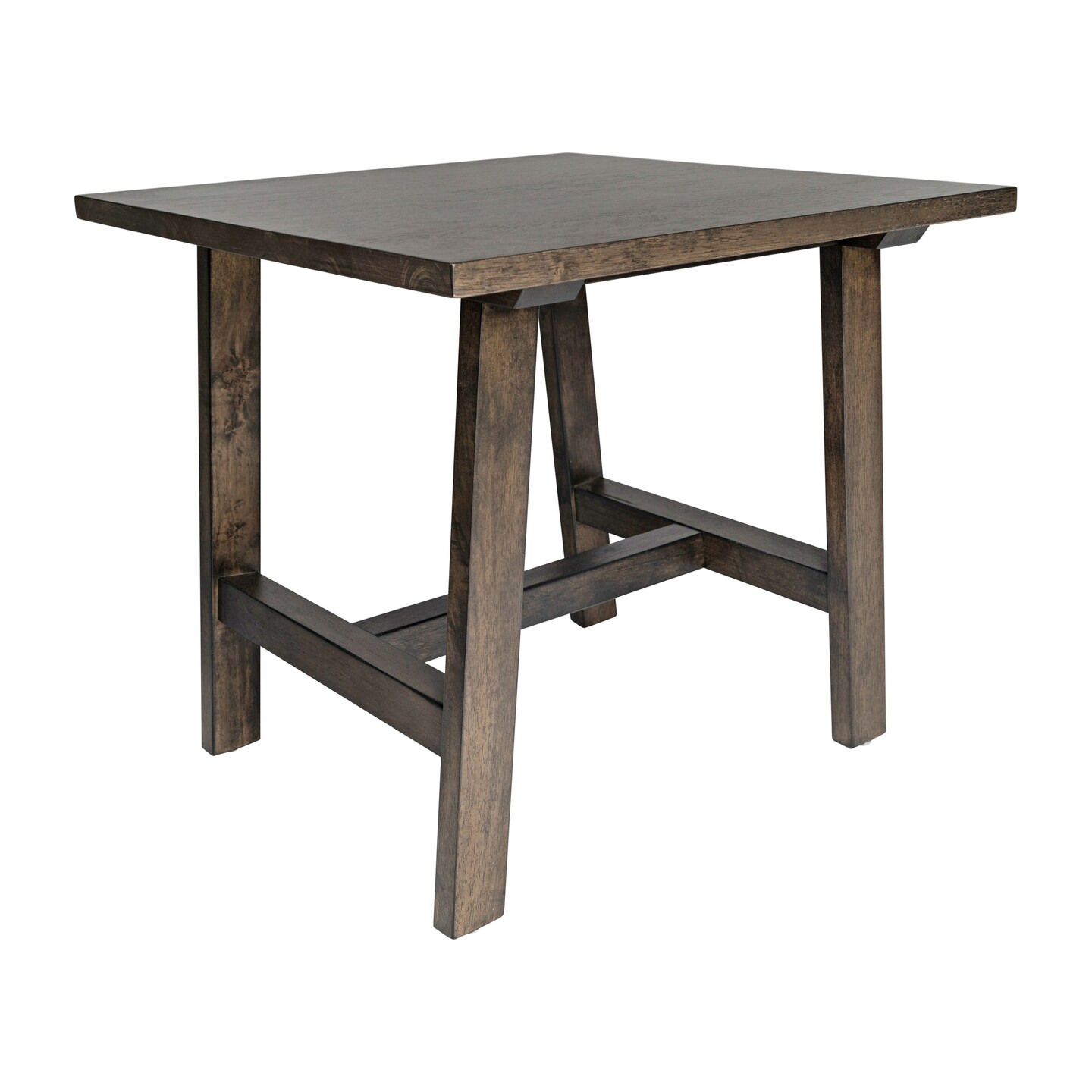 Merrick Lane Mabel Farmhouse Trestle End Table, Solid Wood Rustic ...