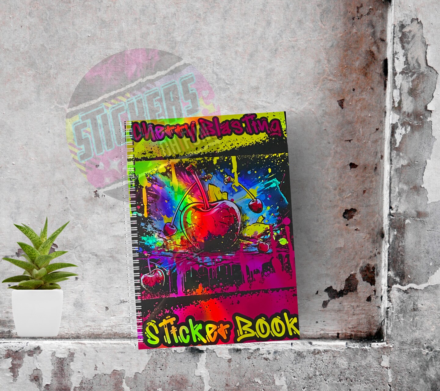 Reusable Sticker Book: Cherry Blast, 24 Pages, Perfect Sticker Storage ...