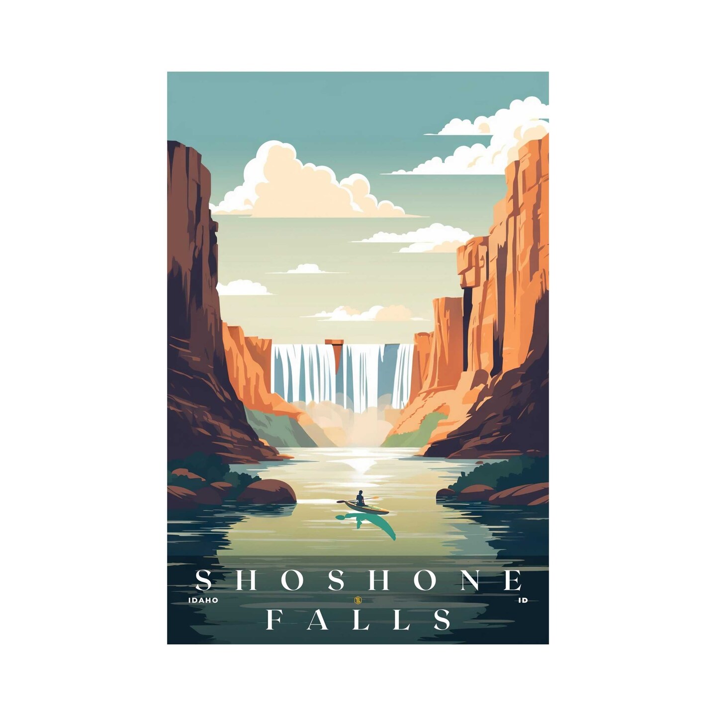 Shoshone Falls Poster, Travel Art, Office Poster, Home Decor ...