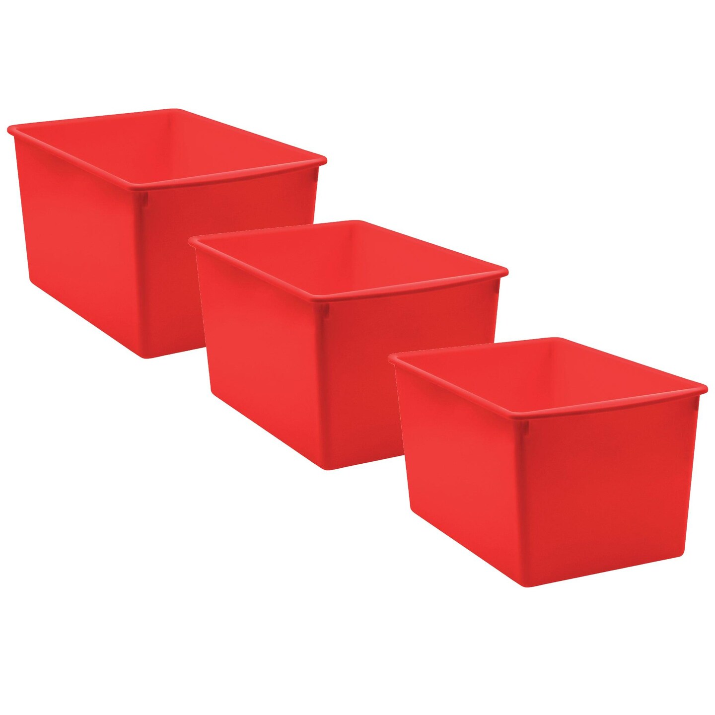 Red Plastic Multi-Purpose Bin, Pack of 3 | Michaels