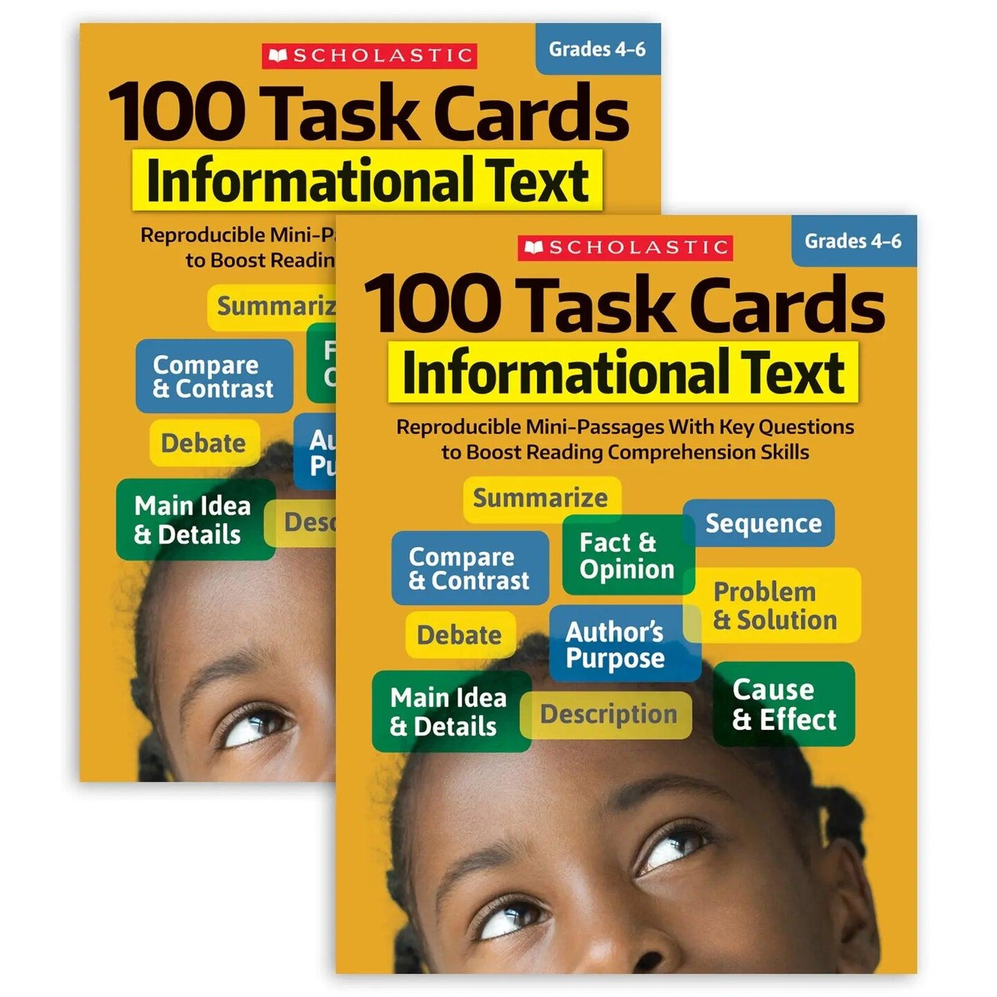 100 Task Cards: Informational Text Activity Book, Grade 4-6, Pack of 2 ...