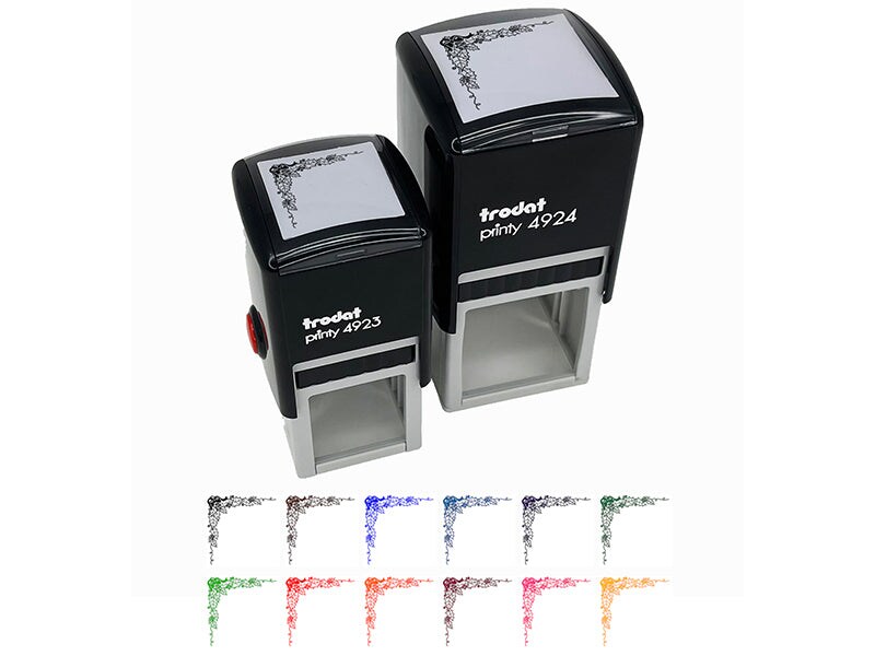 Holly Berries and Bow Corner Border Decoration Christmas Self-Inking ...