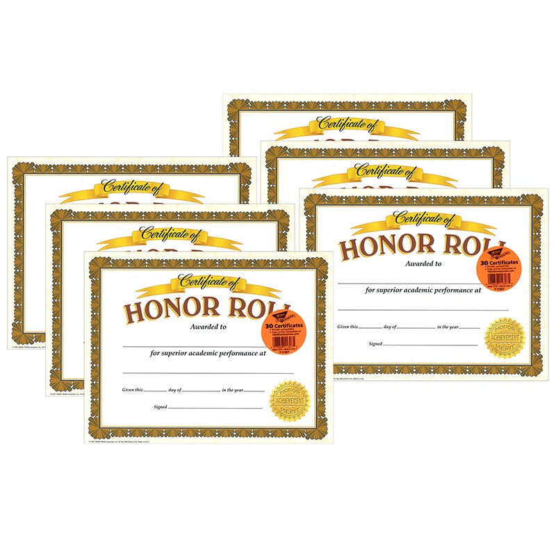 Honor Roll Classic Certificates, 30 Per Pack, 6 Packs | Michaels