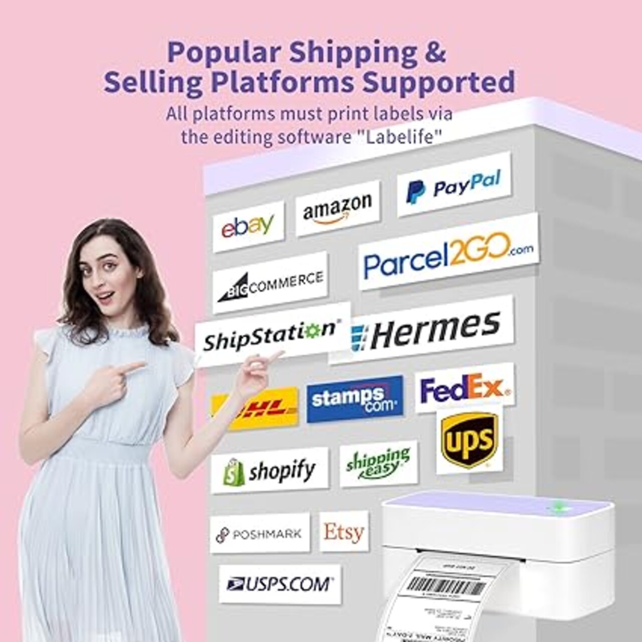 ASprink®- Bluetooth Shipping Label Printer | 241BT - 4x6 Best Wireless ...