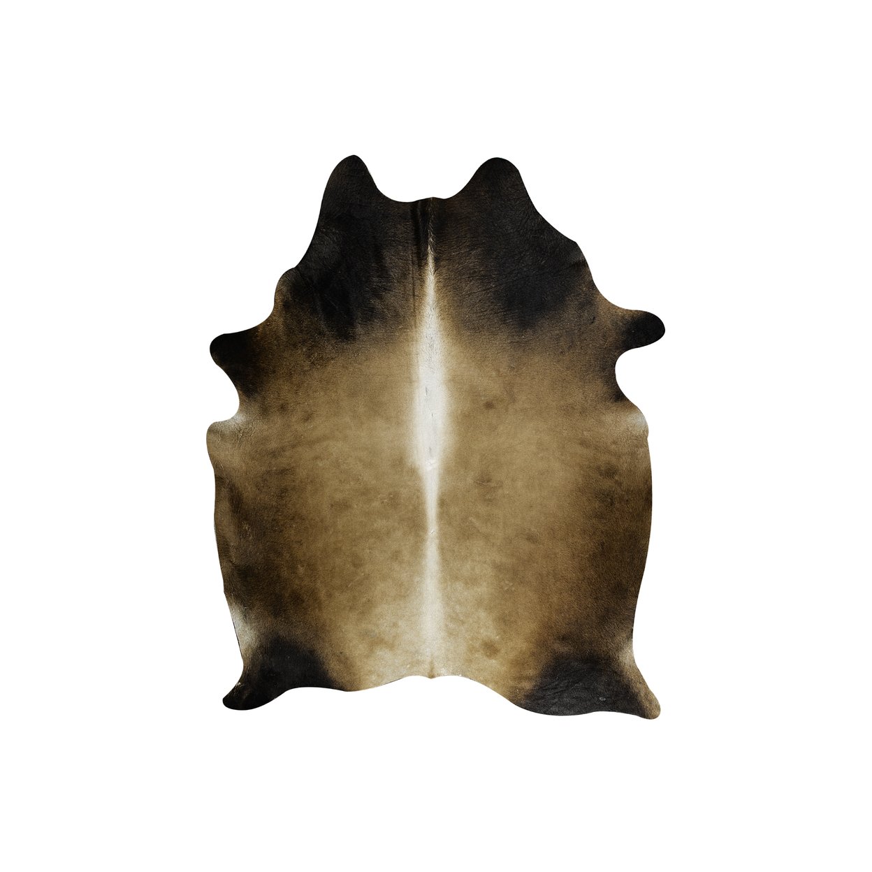 Kobe Cowhide Rug Natural Dark Tan Brazilian Leather Handmade 1-Piece ...