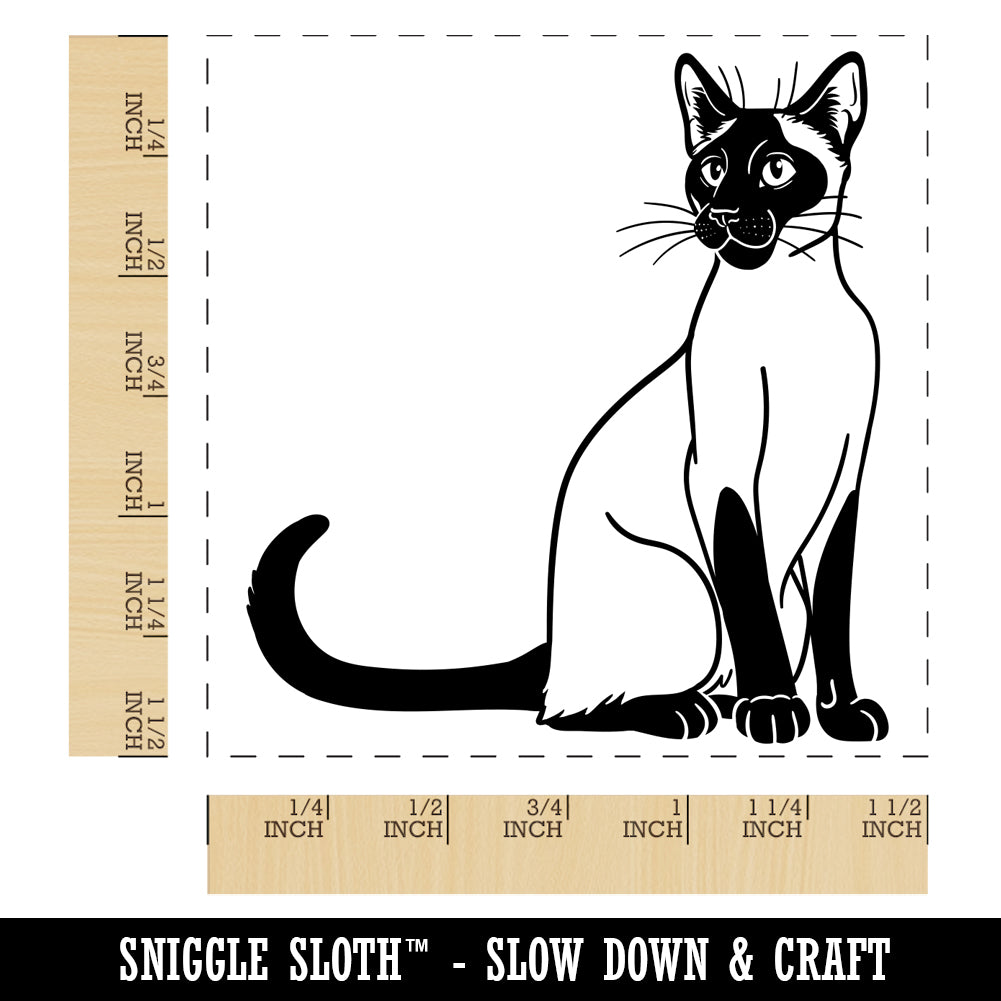 Smart Siamese Cat Self-Inking Rubber Stamp Ink Stamper | Michaels