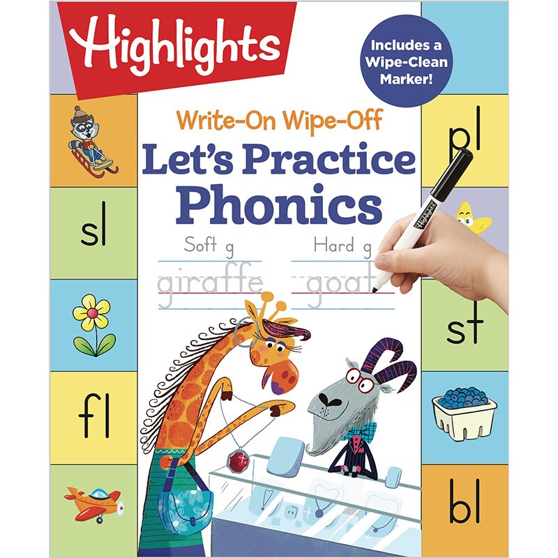 Let's Practice Phonics Write-On Wipe-Off Fun to Learn Activity Book ...